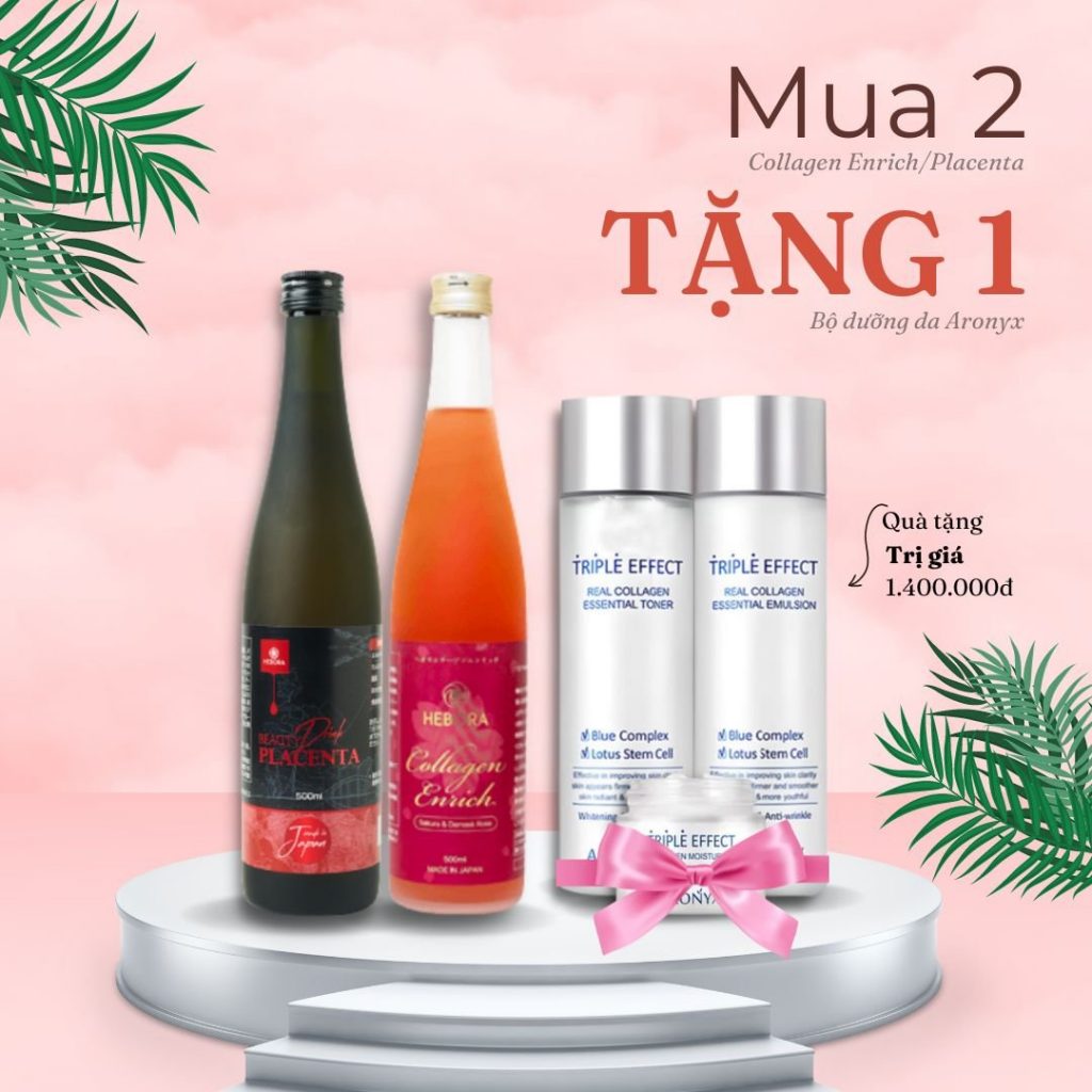 Combo Nước Uống Hebora Placenta & Hebora Collagen Enrich